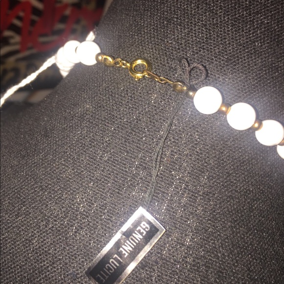 Jewelry | Vintage Genuine Lucite White Beaded Necklace | Poshmark